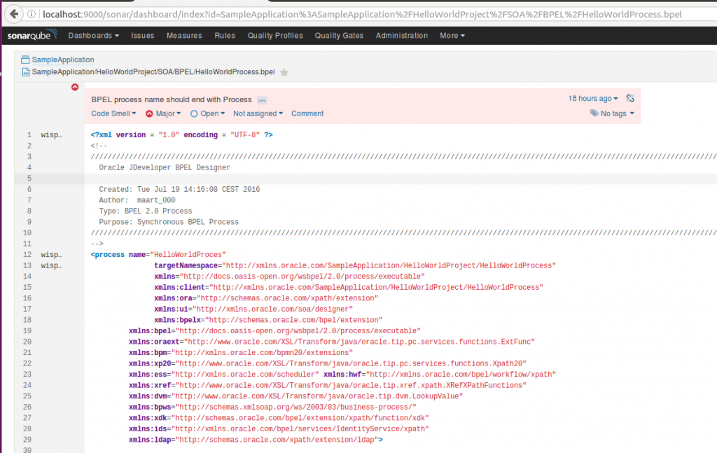 Oracle Soa Suite Code Quality Sonarqube Quality Gates Xml Plugin And Custom Xpath Rules