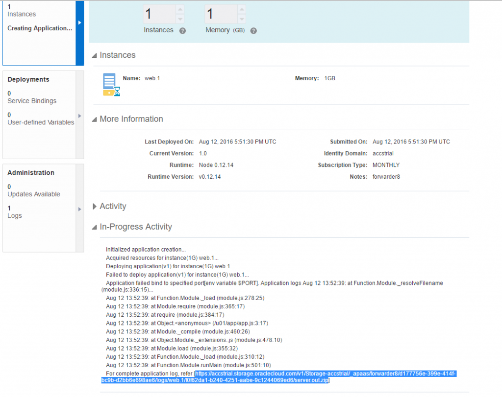 Application Container Cloud: Node.js hosting with enterprise-grade features - Conclusion AMIS ...