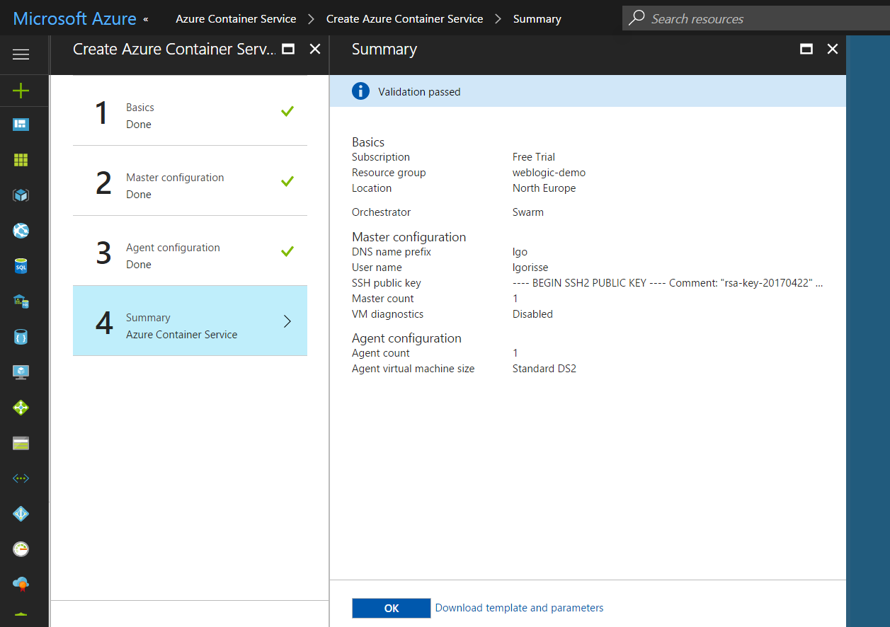 Docker Weblogic Image On Microsoft Azure Container Service