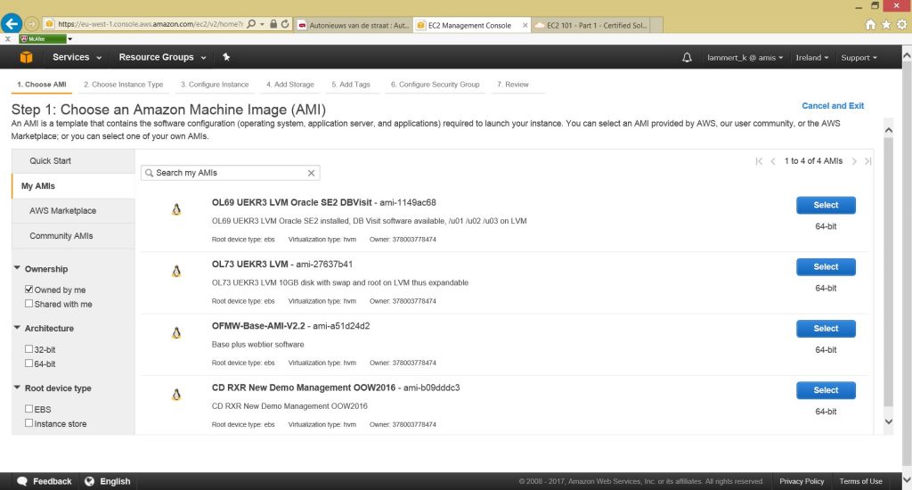 How to start with Amazon cloud server - Conclusion AMIS Technology Blog