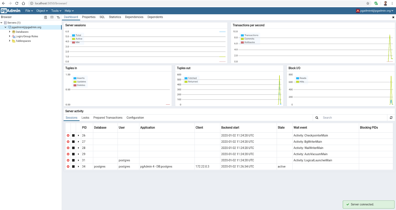 pgAdmin in Docker: Provisioning connections and passwords