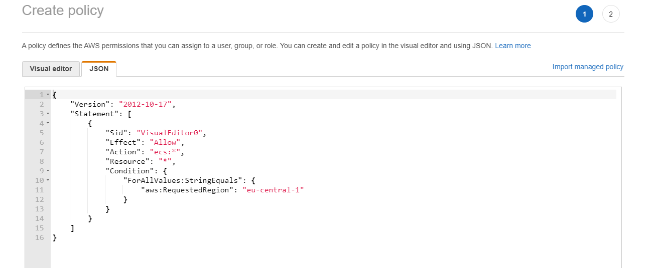 Creating policy's, groups and users in AWS