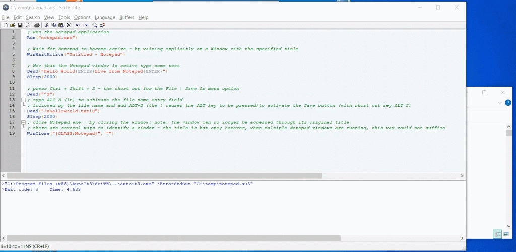 Automating actions on Windows - my first steps with AutoIt - Conclusion AMIS Technology Blog