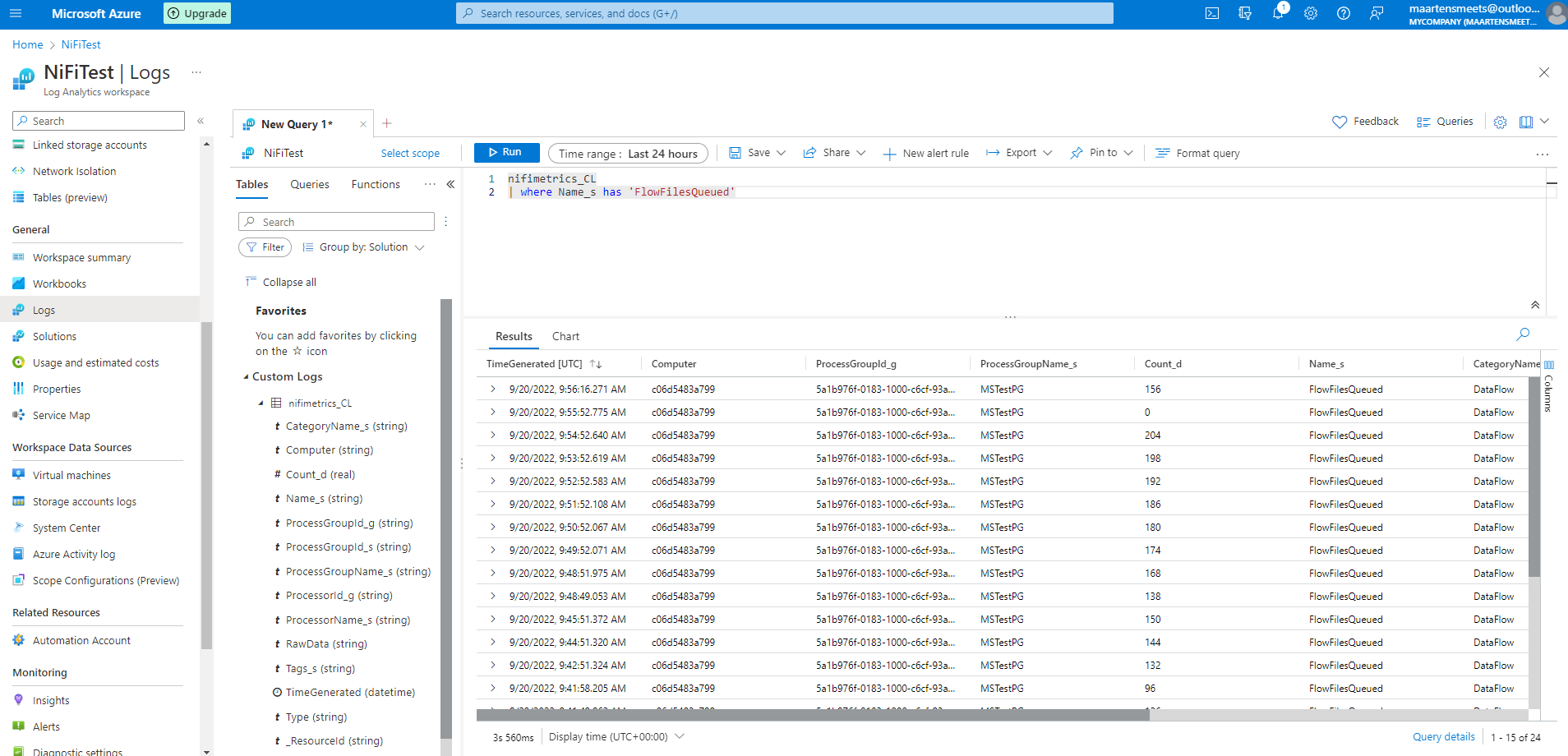 Apache NiFi: Monitoring metrics and provenance events using Azure Log ...