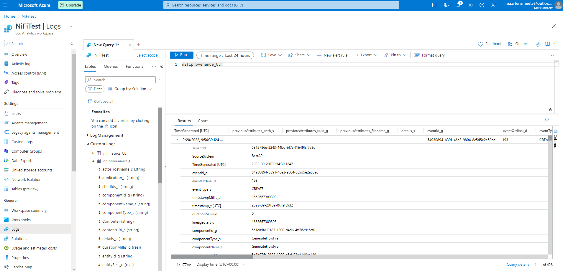 Apache Nifi Monitoring Metrics And Provenance Events Using Azure Log Analytics