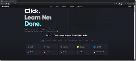 Inspect, Develop and Run Web Applications & Node backend in your browser with StackBlitz ...