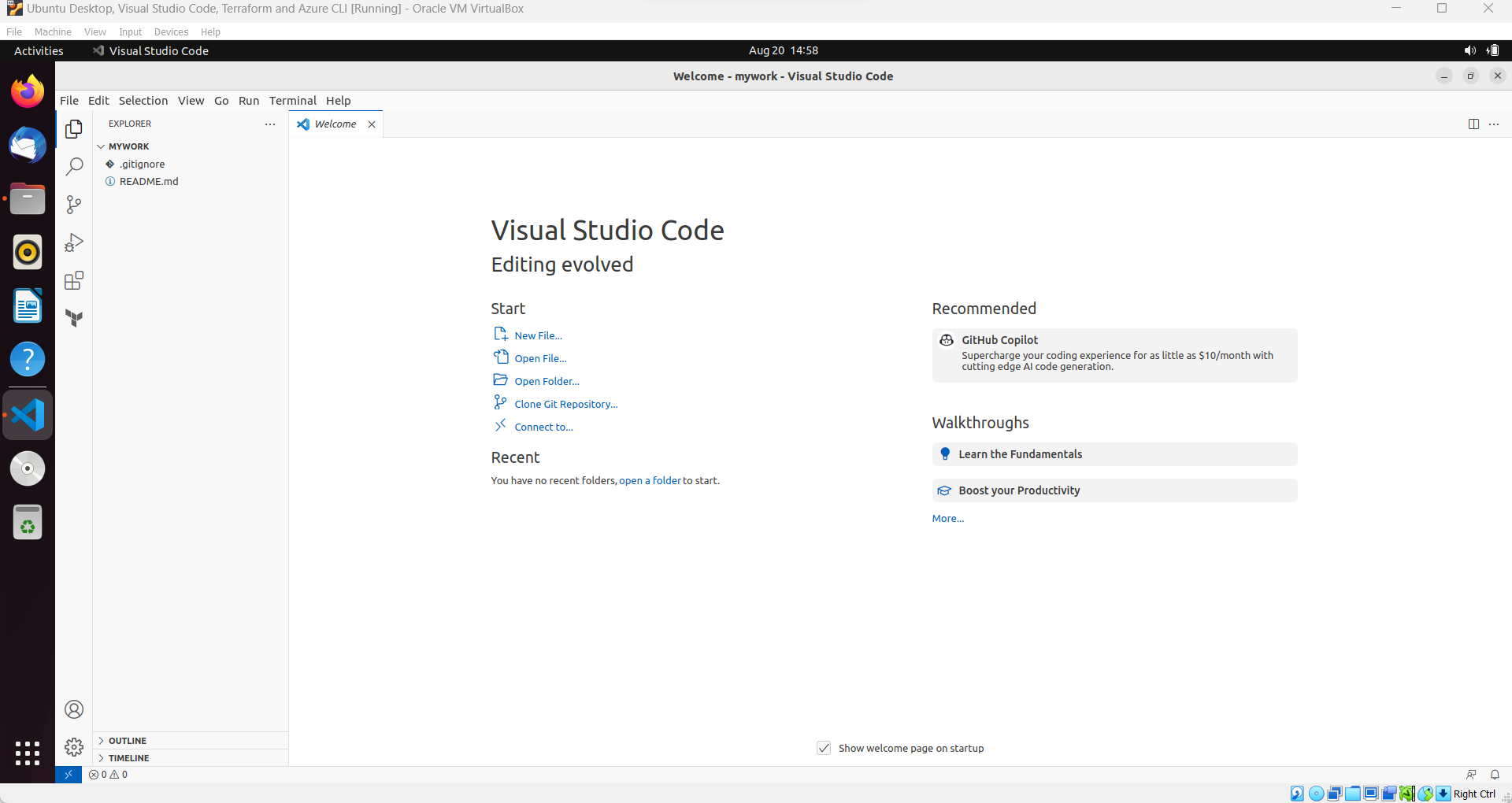 Installing Ubuntu Desktop 22.04 LTS, Visual Studio Code, Terraform and Azure Command-Line ...