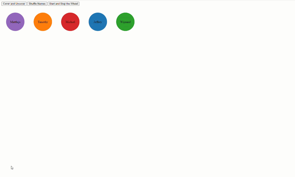 Simple Web Application–using D3 and SVG for fairly drawing the winners Simple Web Application–using D3 and SVG for fairly drawing the winners