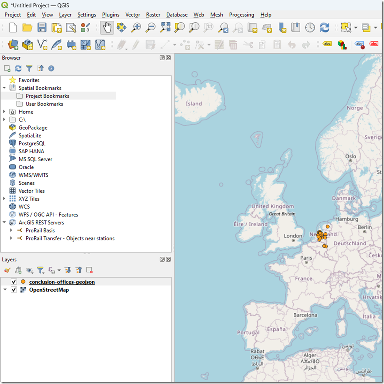 Using CartoDB and OpenStreetMap in QGIS - Conclusion AMIS Technology Blog