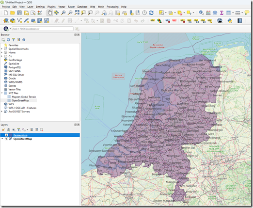 PDOK Data Sets in QGIS using QGIS Plugin - Conclusion AMIS Technology Blog