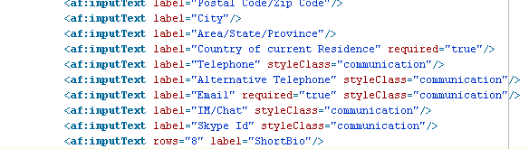 Using ADF Faces 11g Skinning for setting the styles of specific component instances or groups of ...